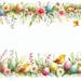 Watercolor Easter Borders Clipart: Chicks & Eggs, Floral Frames ...