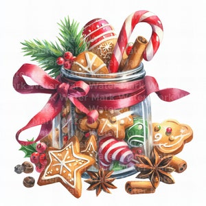 Watercolor Christmas Cookies Clipart: Holiday Digital Paper (digital ...