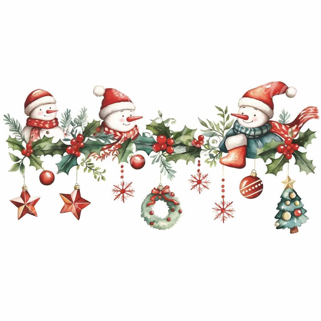 Christmas Border Clipart, Holiday Frame, Festive for Cards Scrapbooking ...