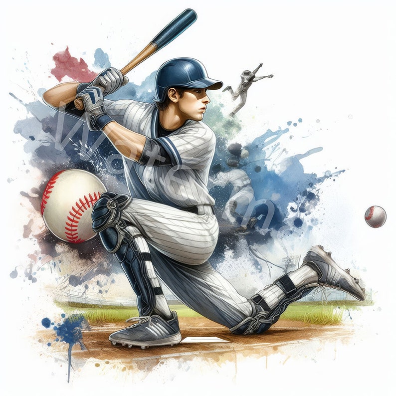 Watercolor Baseball Clipart: Sports Illustrations (digital Download) - Etsy