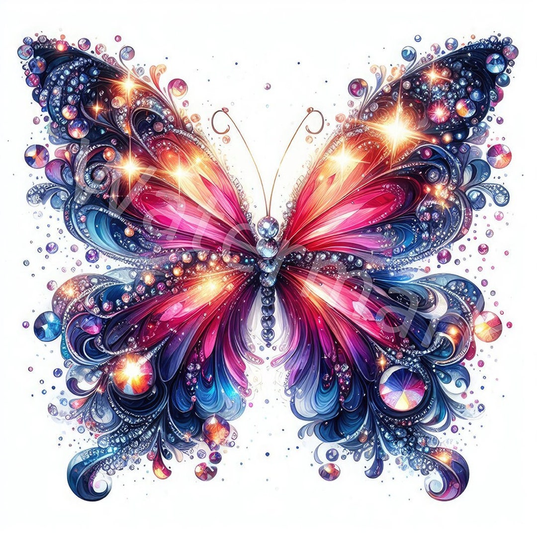 Watercolor Butterfly Clipart: 12 JPG Images (digital Download) - Etsy