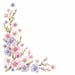 Spring Flower Border Clipart: Watercolor Floral Motifs (digital ...