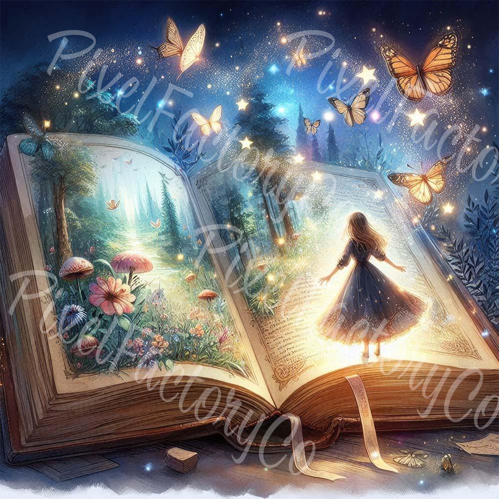 Fairy Tale Book Clipart: Magical Story Pages for Scrapbook (JPG Digital ...