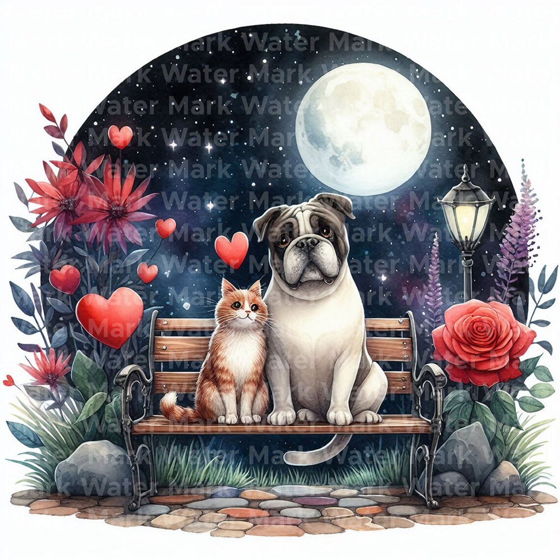 Valentine's Day Clipart, 11 JPG, Digital Download, Valentine's Day Dog ...