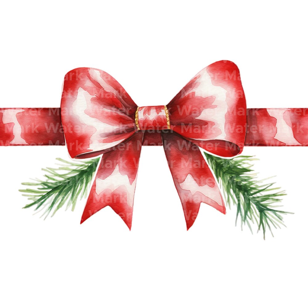 Watercolor Christmas Borders Clipart: Holiday Garlands (digital ...