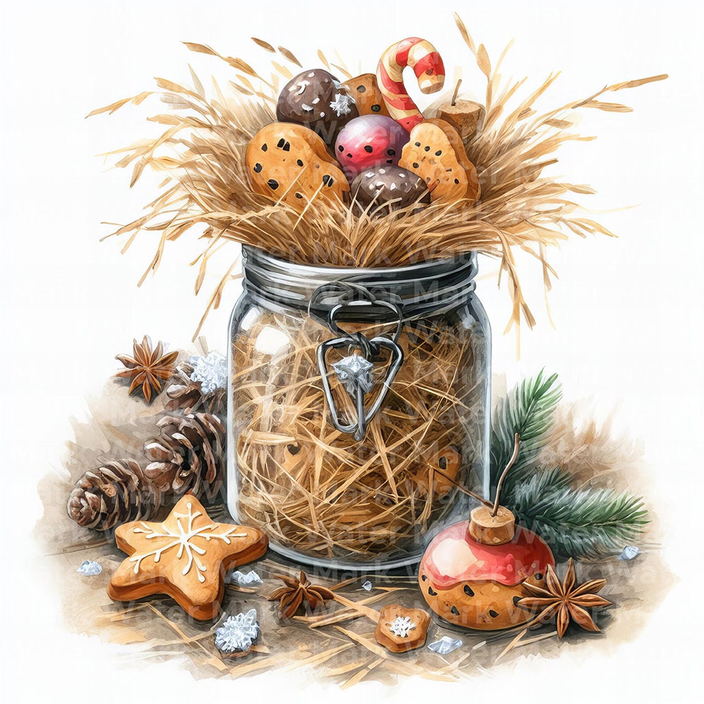 Watercolor Christmas Cookies Clipart: Holiday Digital Paper (digital ...