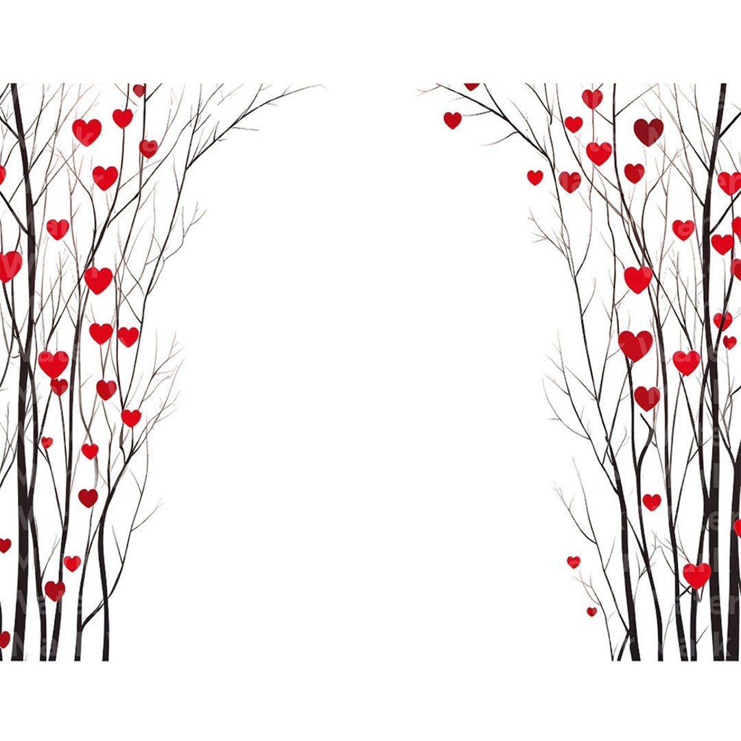 Valentine's Day Hearts Frame Clipart, 12 JPG, Digital Download, Digital ...