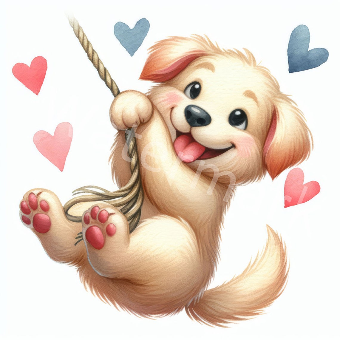 Valentine's Day Clipart, 12 Jpg, Digital Download, Dog With Heart ...