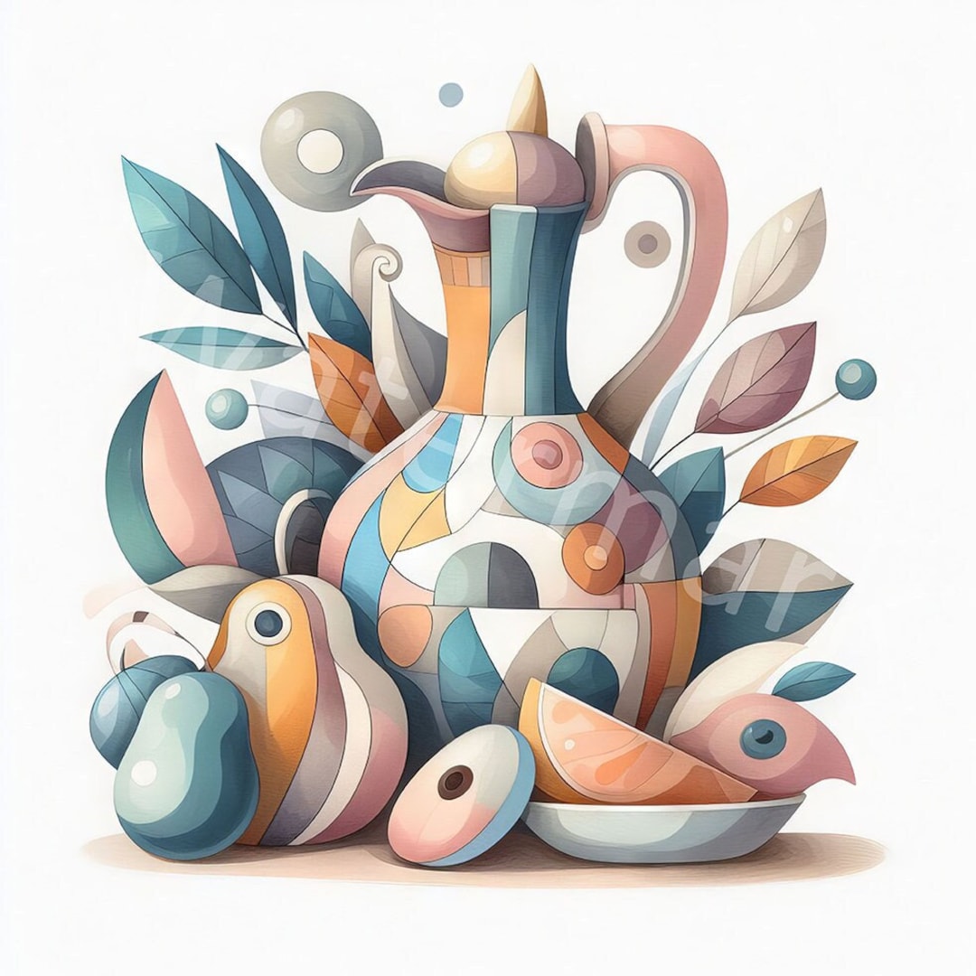 Still Life Clipart, 11 Jpg, Digital Download, Wall Art, Avant Garde Art ...