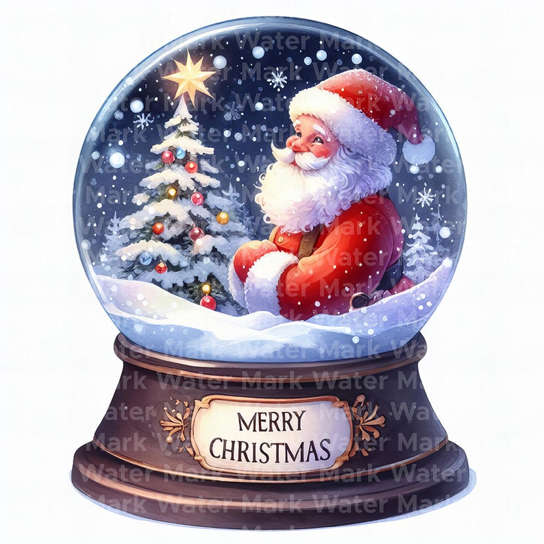 Christmas Snow Globe Clipart, 13 Jpg, Digital Download, Card Making ...