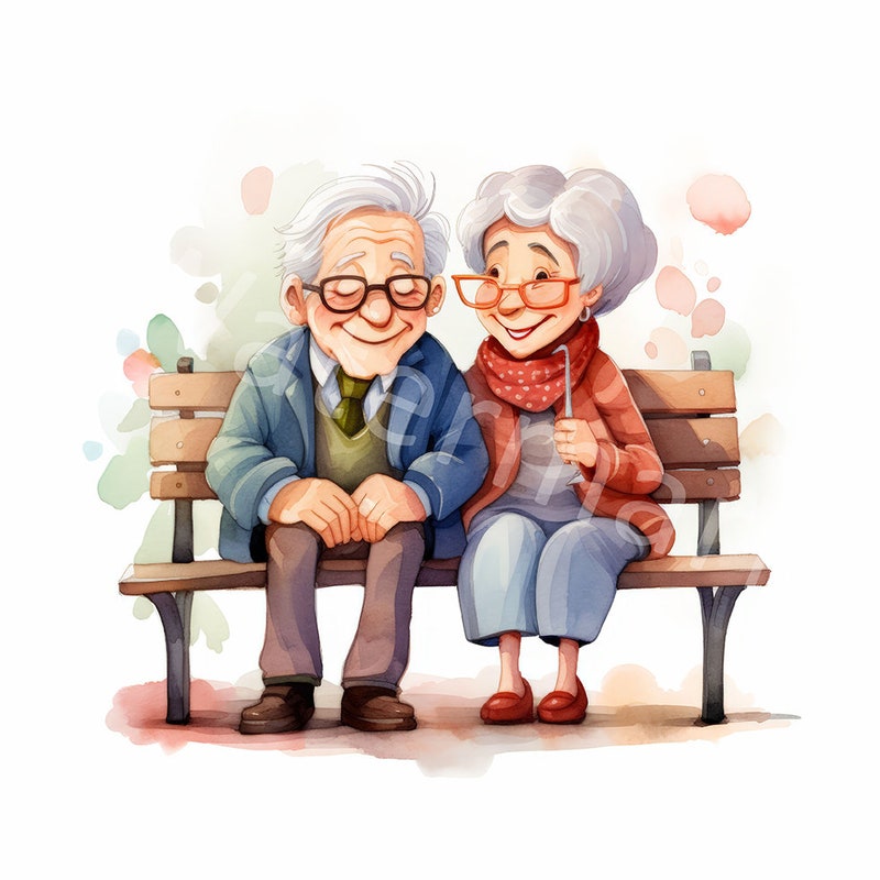 Oma und opa clipart - Etsy.de