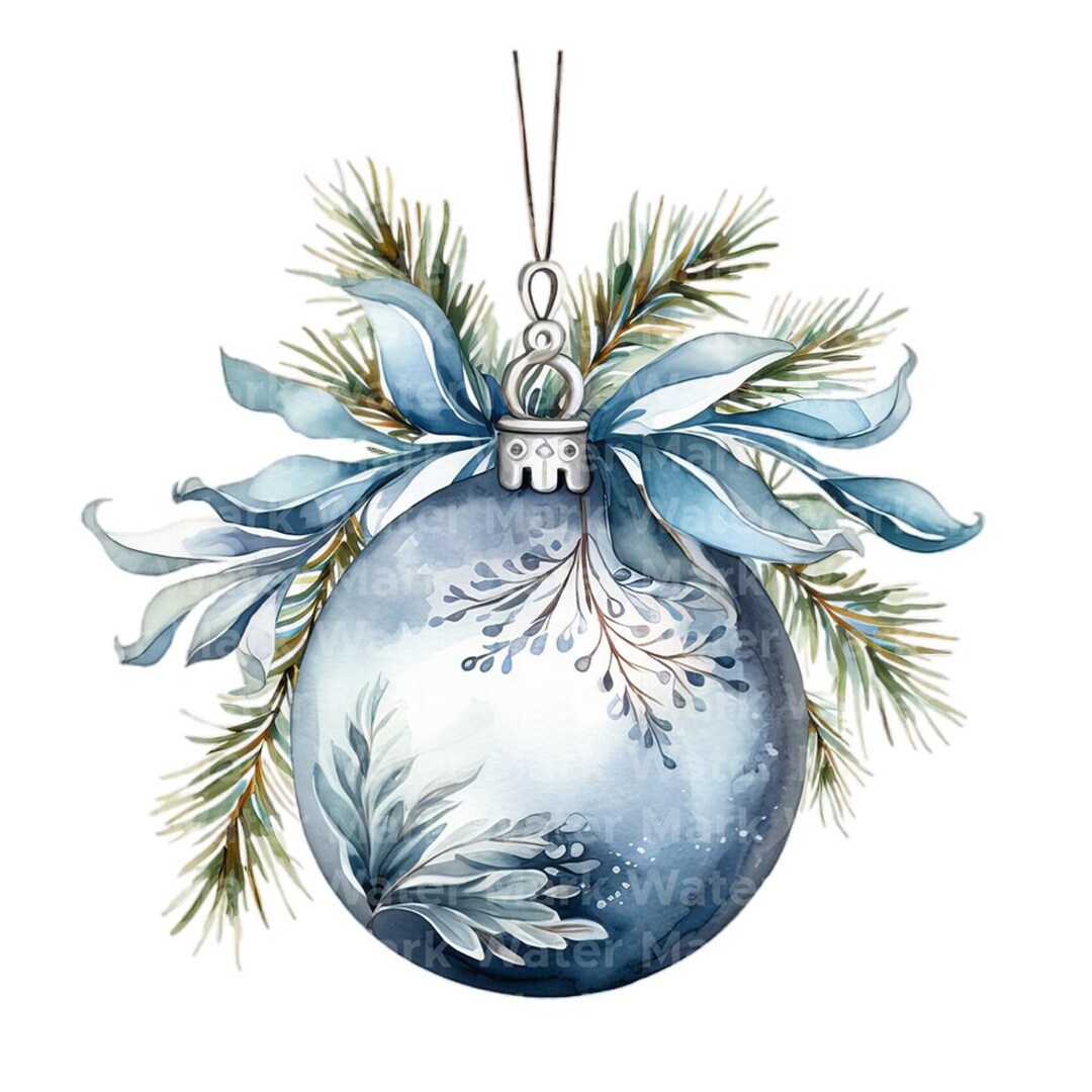 Watercolor Christmas Baubles Clipart: Holiday Decorations (digital ...