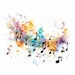 Watercolor Music Notes Clipart: Musical Graphics (digital Download ...