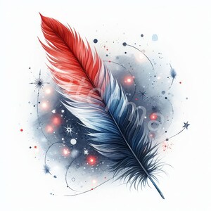 Bird Feather Watercolor Clipart, 12 Jp, Digital Download, Wall Art ...