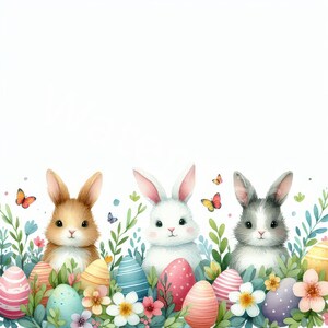 Easter Borders Watercolor Clipart, 11 JPG, Digital Download, Easter ...