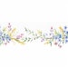 Watercolor Flower Border Clipart: Floral Frame Graphics (digital ...