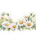 Floral Border Watercolor Clipart, 10 JPG, Digital Paper Craft, Daisies ...