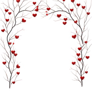 Valentine's Day Hearts Frame Clipart, 10 JPG, Digital Download, Digital ...