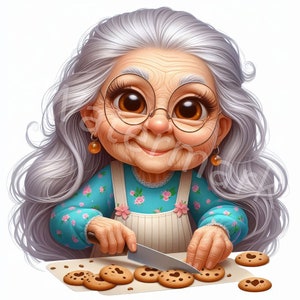 Old Ladies Clipart, 12 JPG People Clipart Hardworking Grandma Women ...