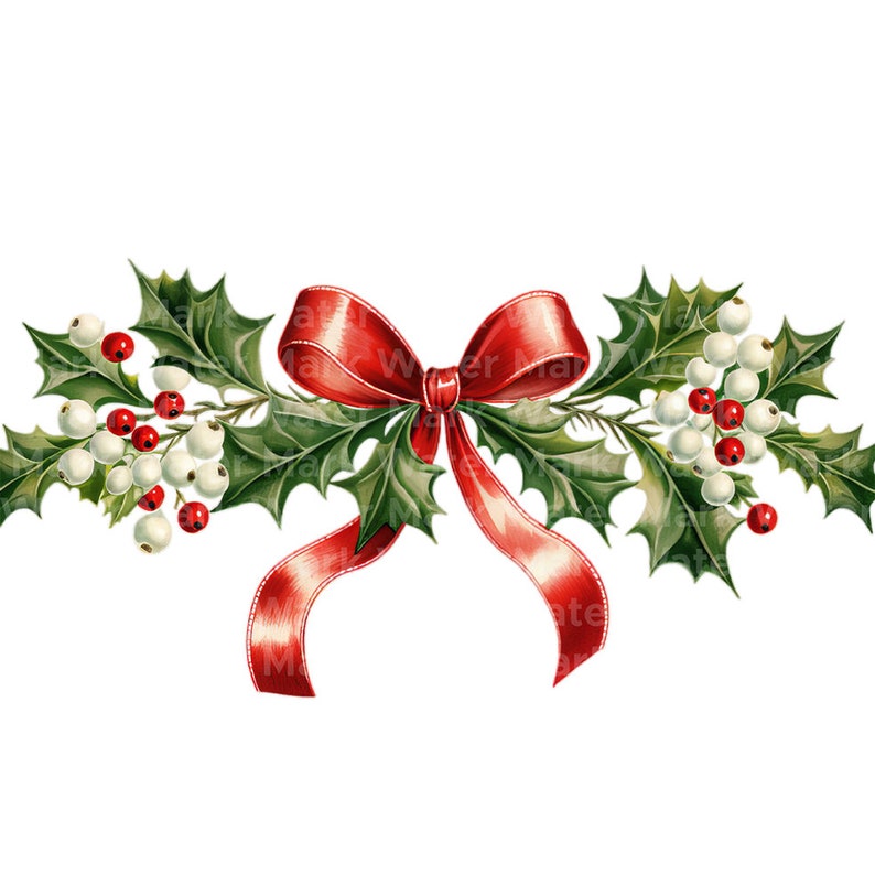 Christmas Borders Watercolor Clipart, 12 JPG, Digital Paper Craft ...