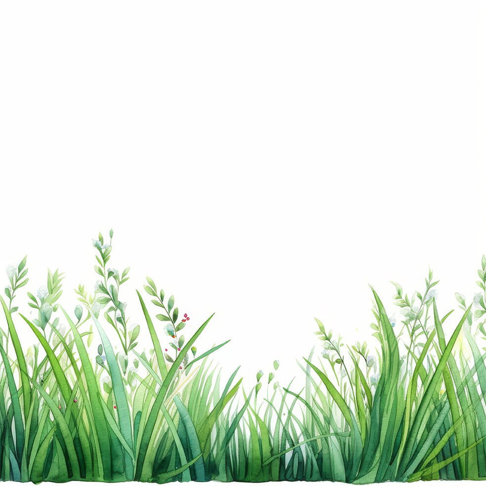 Border Grass Clipart, 12 JPG, Digital Download, Digital Paper Craft ...