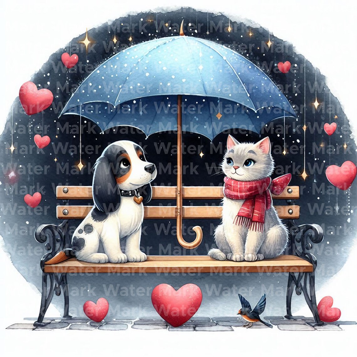 Valentine's Day Clipart, 11 JPG, Digital Download, Valentine's Day Dog ...