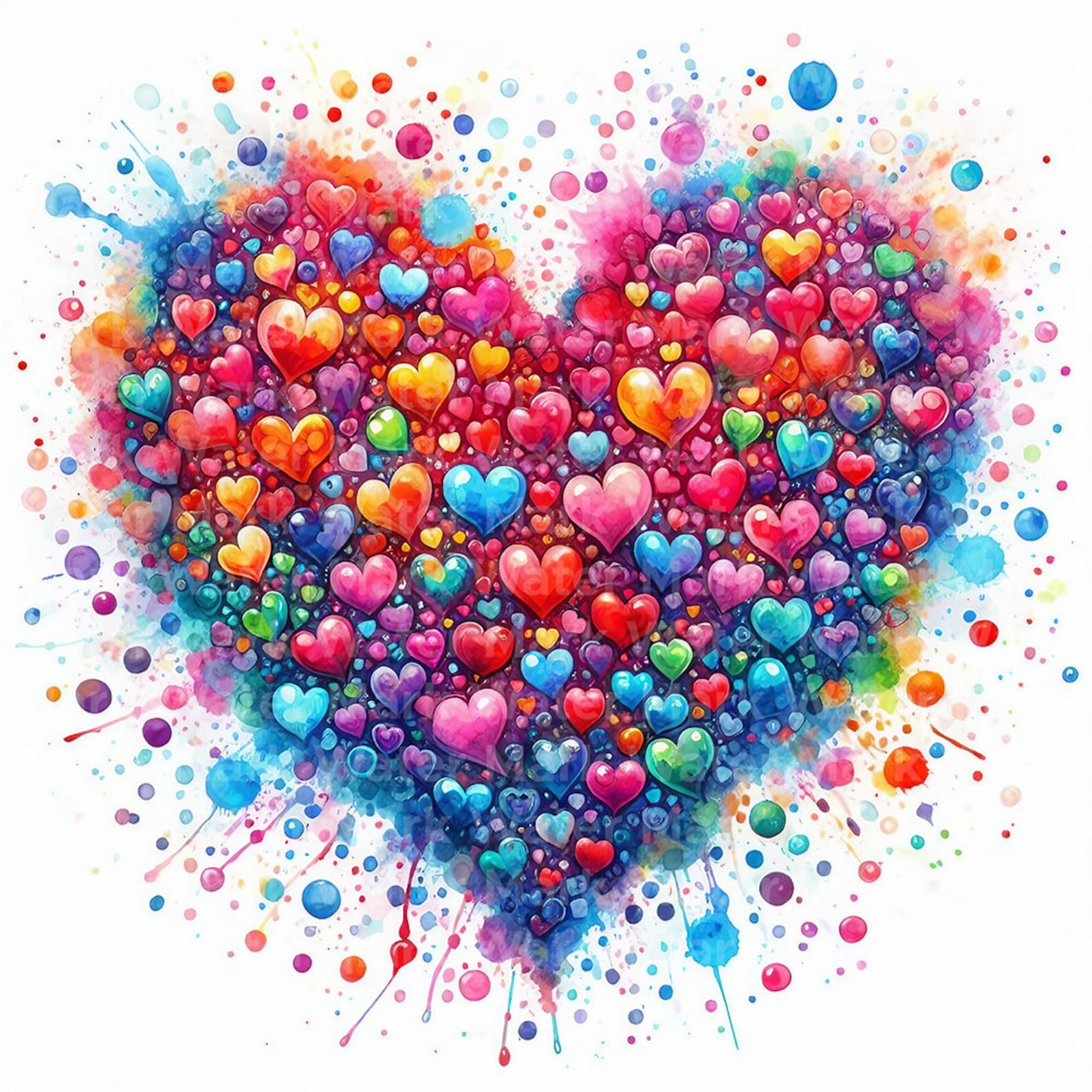 Valentines Day Heart Clipart, 12 Jpg, Couple in Love, Digital Download ...