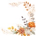 Watercolor Flower Frame Clipart: Autumn Floral Border (digital Download ...