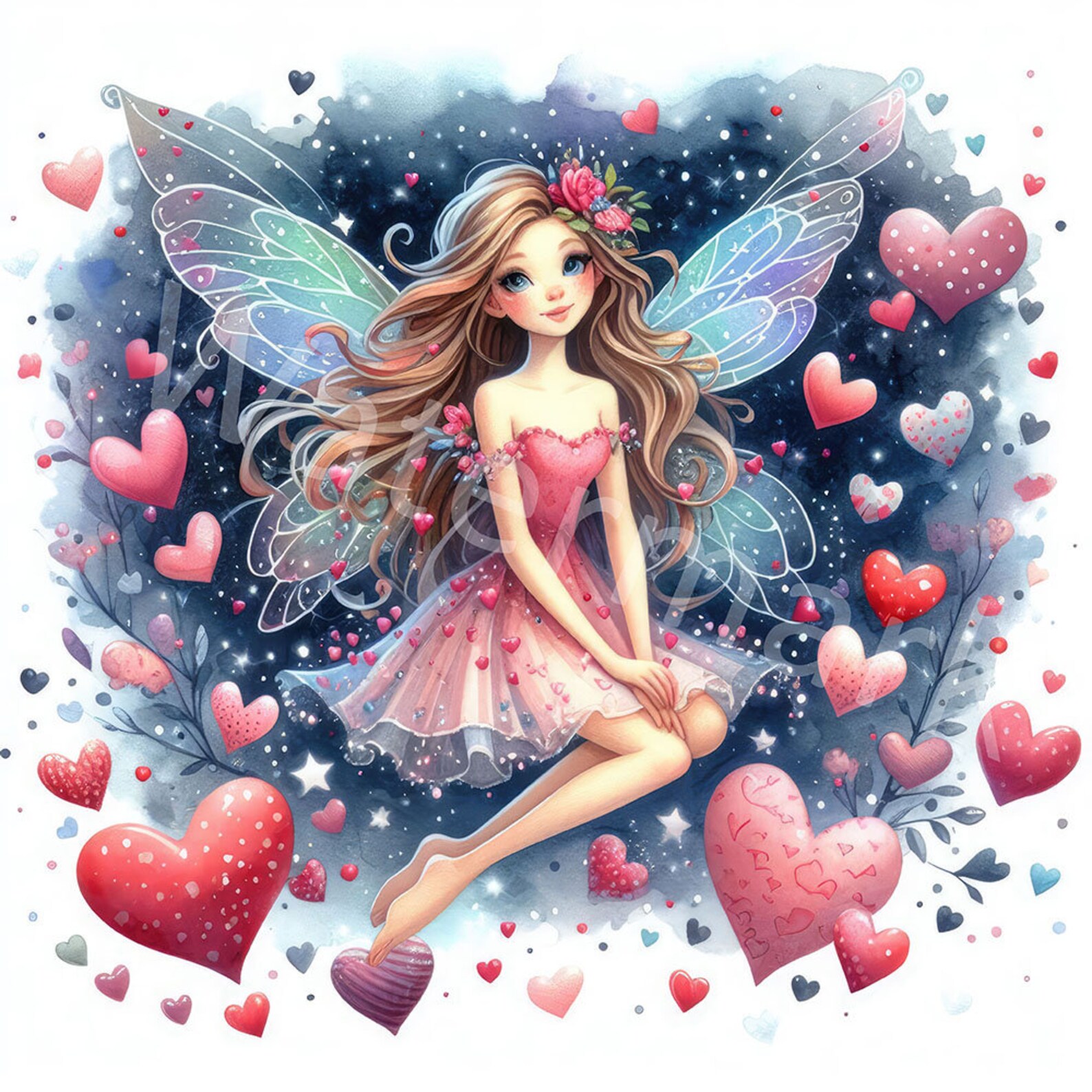 Valentine's Day Fairy Clipart, 12 JPG, Digital Download, Scrapbooks ...