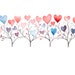 Watercolor Heart Borders Clipart: Valentine's Day Card Making (digital ...