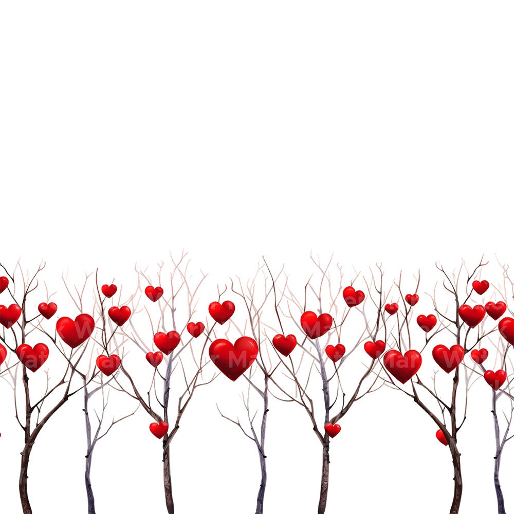 Valentine's Day Hearts Frame Clipart, 12 JPG, Digital Download, Digital ...