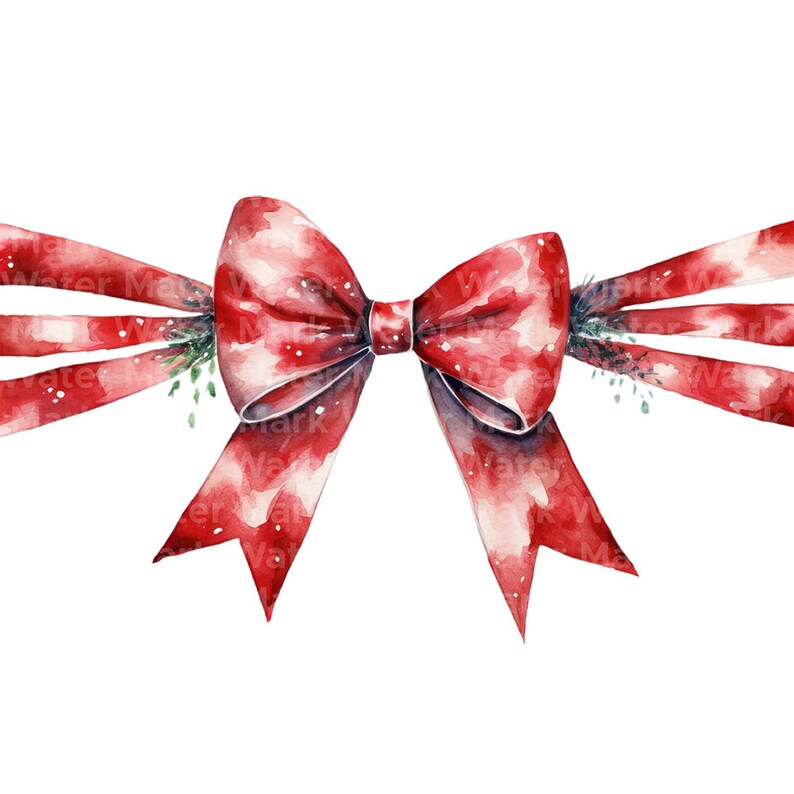 Watercolor Christmas Borders Clipart: Holiday Garlands (digital ...