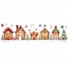 Christmas Borders Clipart: Watercolor Gingerbread House Garlands ...