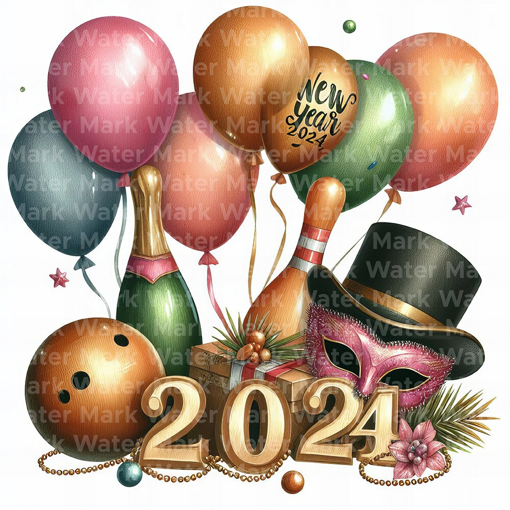 New Year 2024 Clipart 12 Jpg Digital Download Digital - Etsy Australia