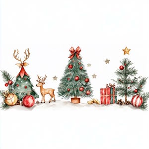 Christmas Border Clipart, Holiday Frame, Festive for Cards Scrapbooking ...