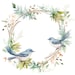 Watercolor Birds Frame Clipart, 10 JPG, Digital Paper Crafts, Frame ...