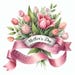 Watercolor Tulip Bouquet Clipart: Mother's Day Floral Illustration ...
