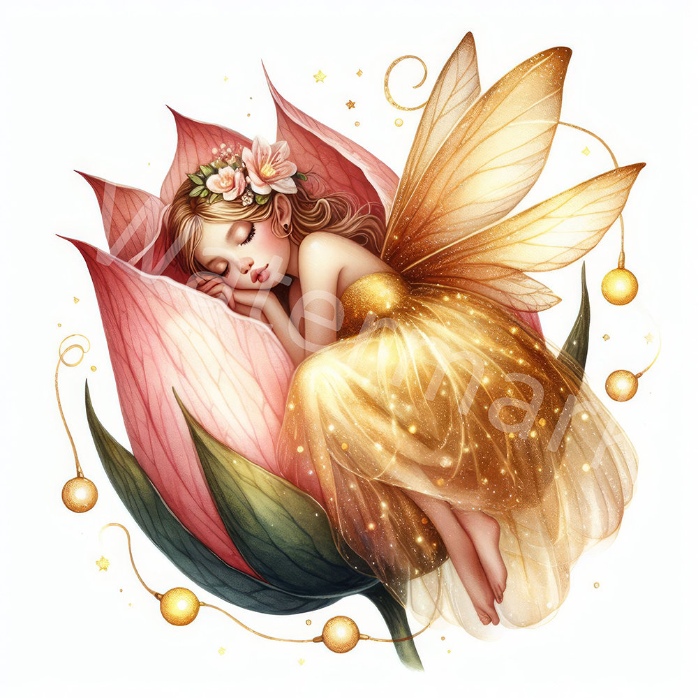 Flower Fairy Clipart, 12 JPG, Digital Download, Digital Paper Crafts ...