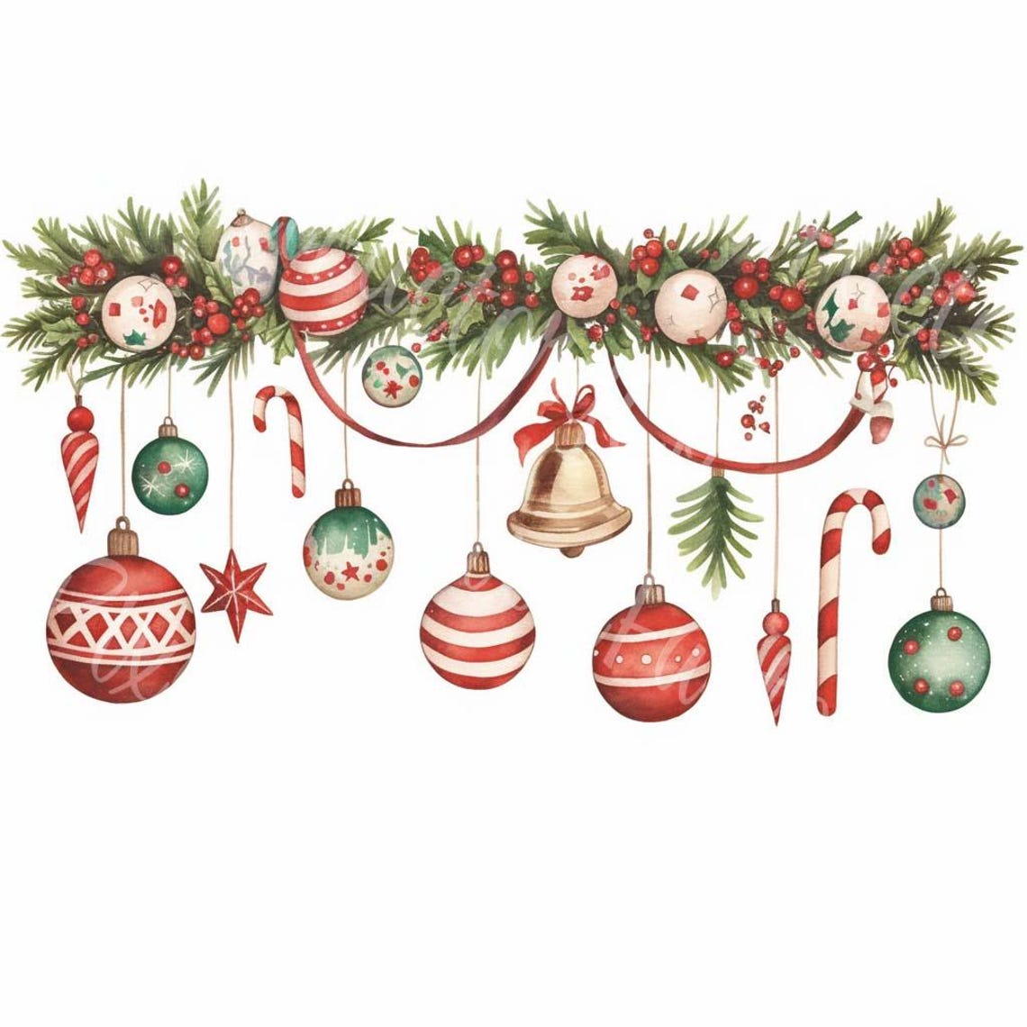 Christmas Border Clipart, Holiday Frame, Festive for Cards Scrapbooking ...