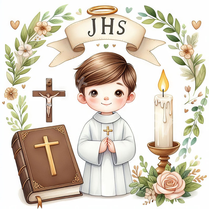 First Holy Communion Clipart, 12 JPG, Digital Download, Digital Paper ...