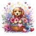 Valentine's Day Dog Clipart, 12 JPG, Digital Download, Dog With Heart ...