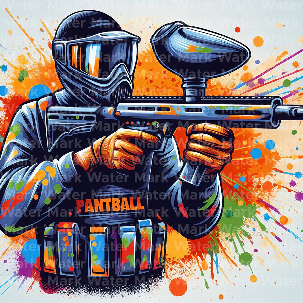 Paintball Clipart, 12 Jpg, Digital Download, Sports Clipart, Junk ...