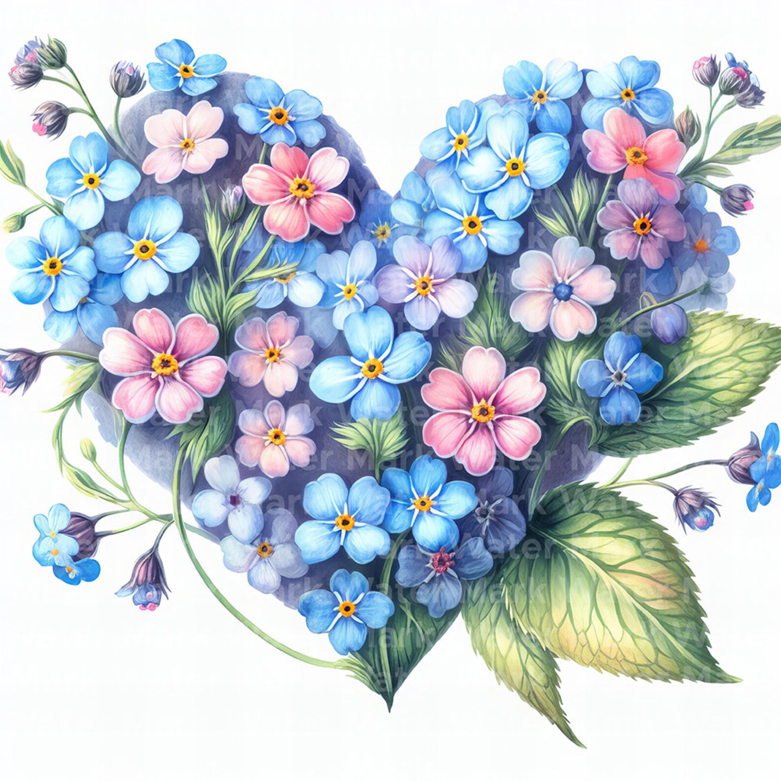 Valentines Day Clipart, 12 Jpg, Digital Download, Flower Heart, Junk ...