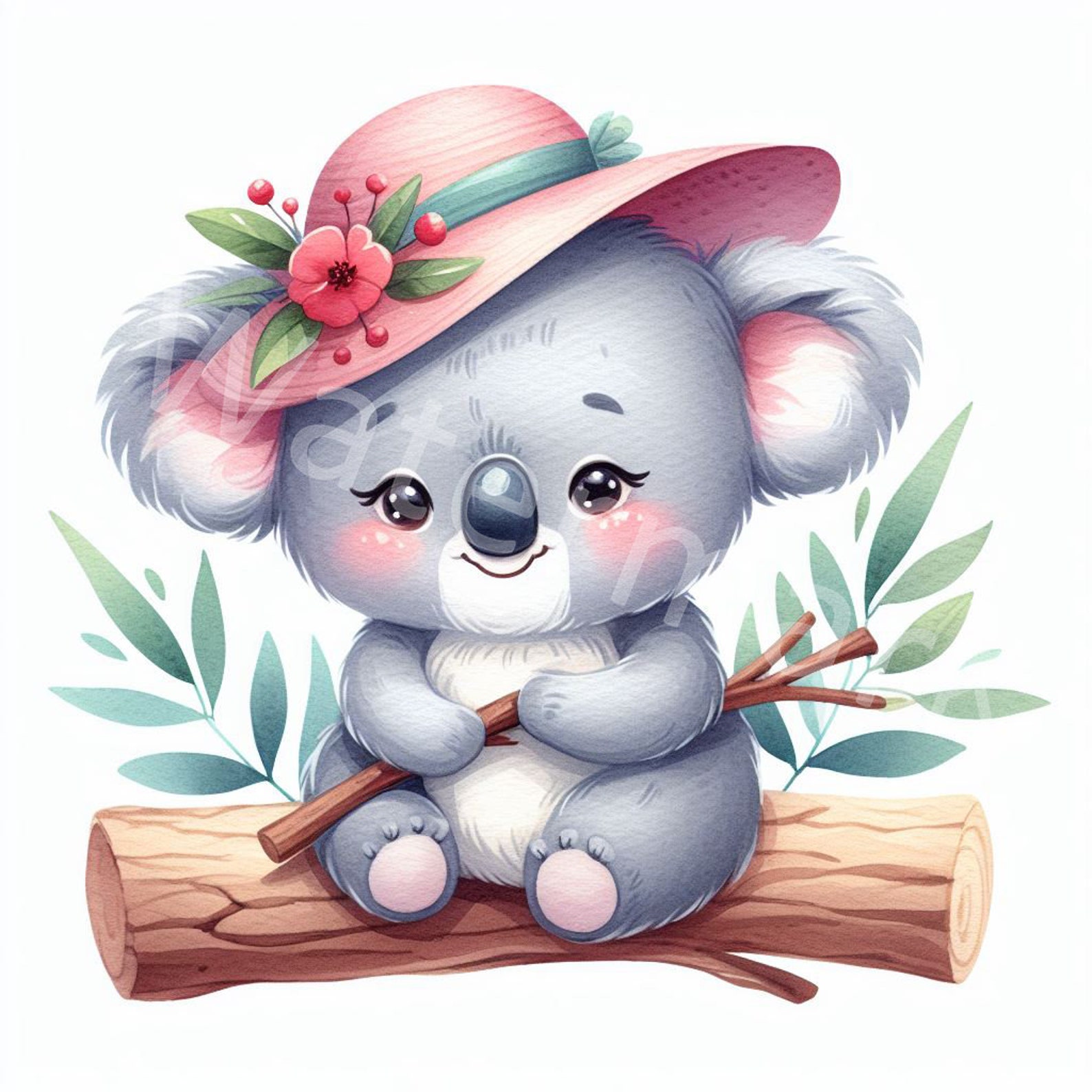 Watercolor Koala Bear Clipart: Children's Illustrations (digital ...