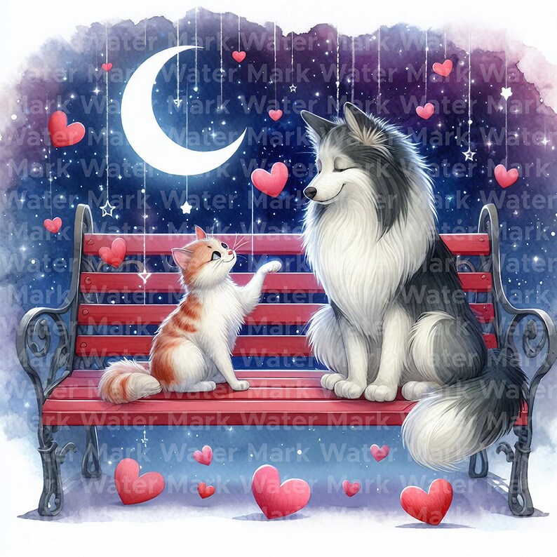 Valentine's Day Clipart, 11 JPG, Digital Download, Valentine's Day Dog ...