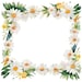 Watercolor Daisies Frame Clipart, 14 JPG, Digital Paper Crafts, Frame ...