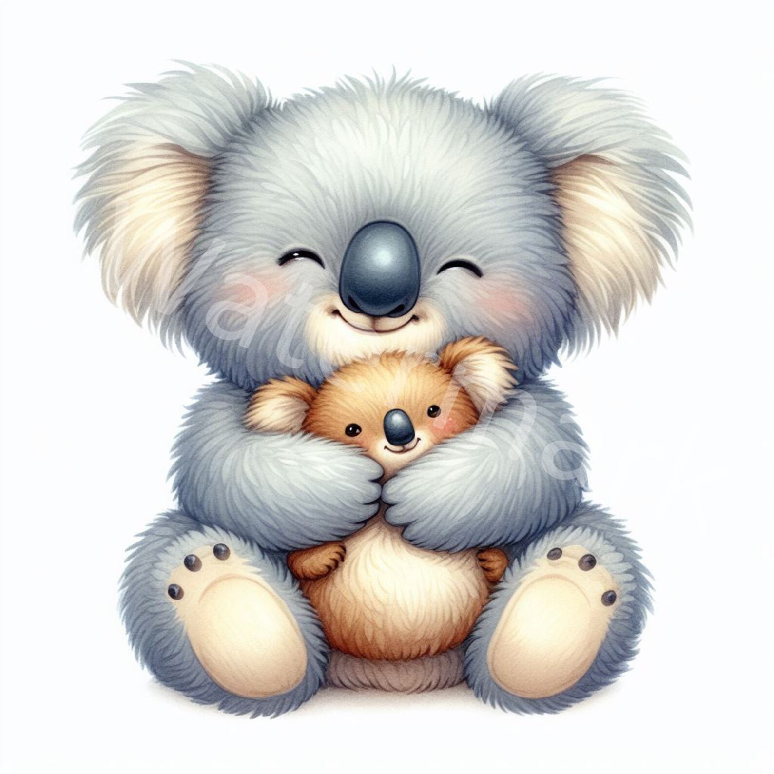 Watercolor Koala Bear Clipart: Children's Illustrations (digital ...