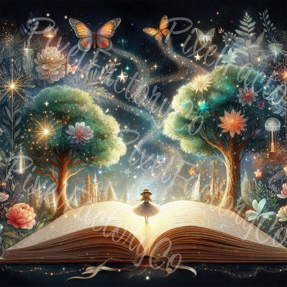 Fairy Tale Book Clipart: Magical Story Pages for Scrapbook (JPG Digital ...