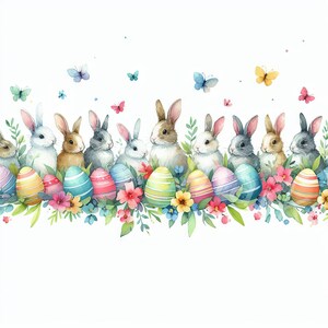 Easter Borders Watercolor Clipart, 11 JPG, Digital Download, Easter ...