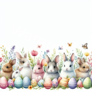 Easter Borders Watercolor Clipart, 11 JPG, Digital Download, Easter ...